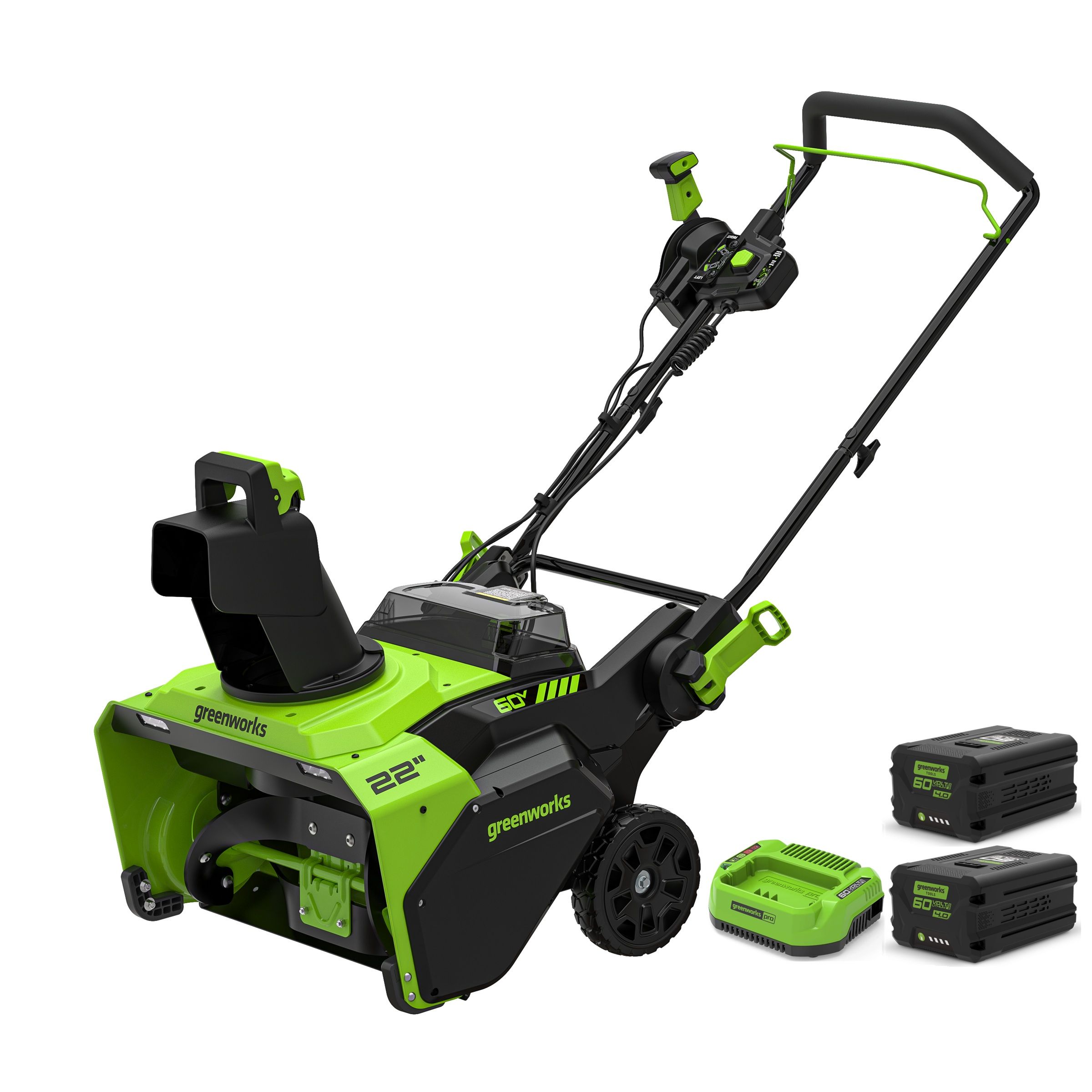 Sniega tīrītājs Greenworks GD60STK4X; 60 V; 2x4,0 Ah akum. - GD60STK4X ...
